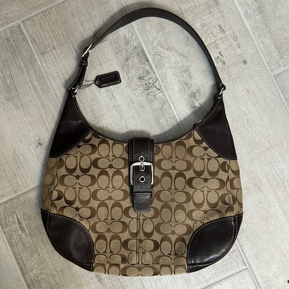 Coach | Bags | Coach Monogram Canvas Shoulder Bag | Poshmark